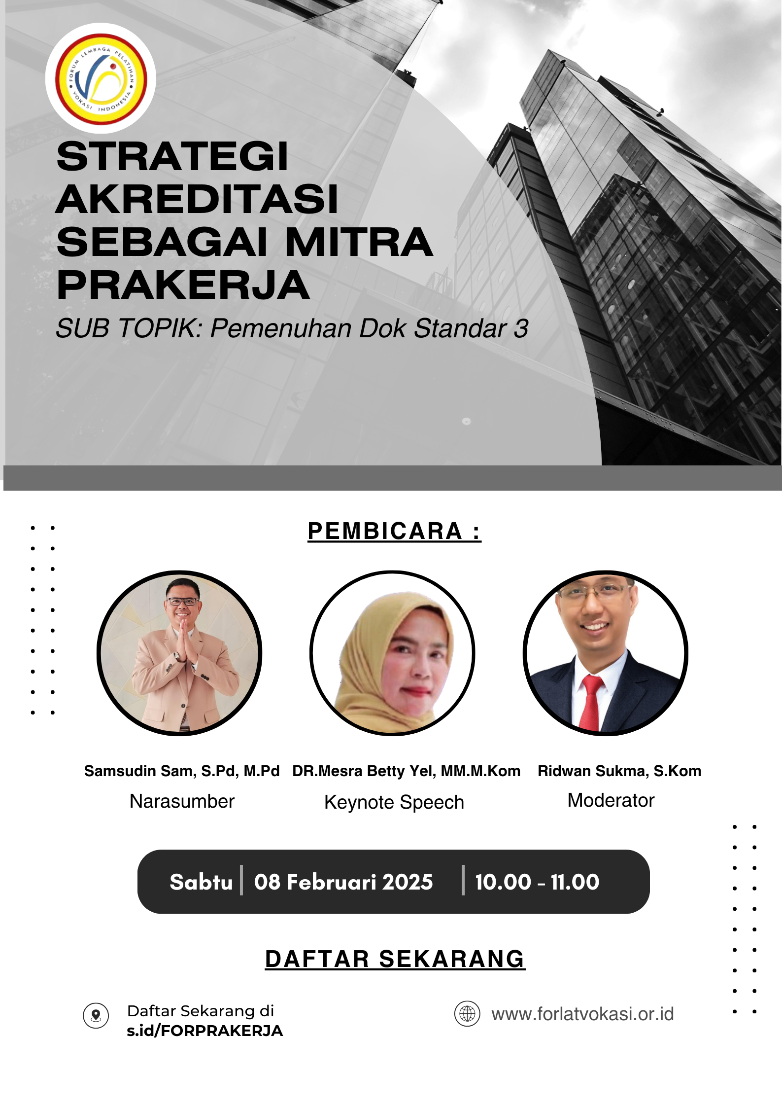 #SERIES 3 : Strategi Akreditasi LPK Mitra Prakerja - FORLATVOKASI